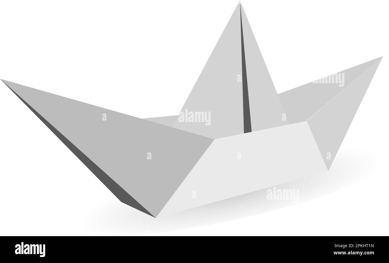 Paper ship on the waves, background, postcard, invitation, for printing ...