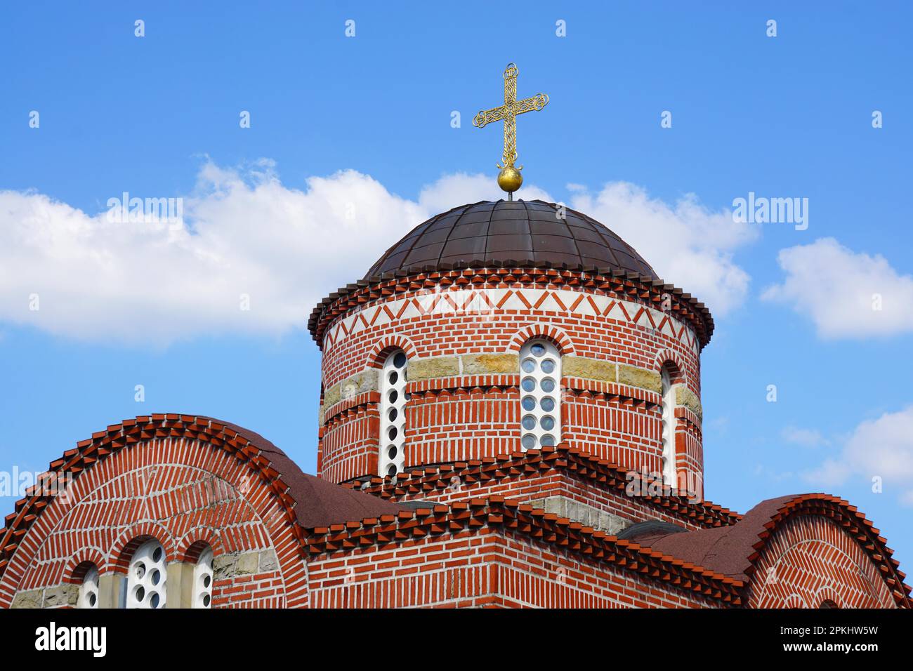 serbian orthodox church building with dome and cross Stock Photo - Alamy