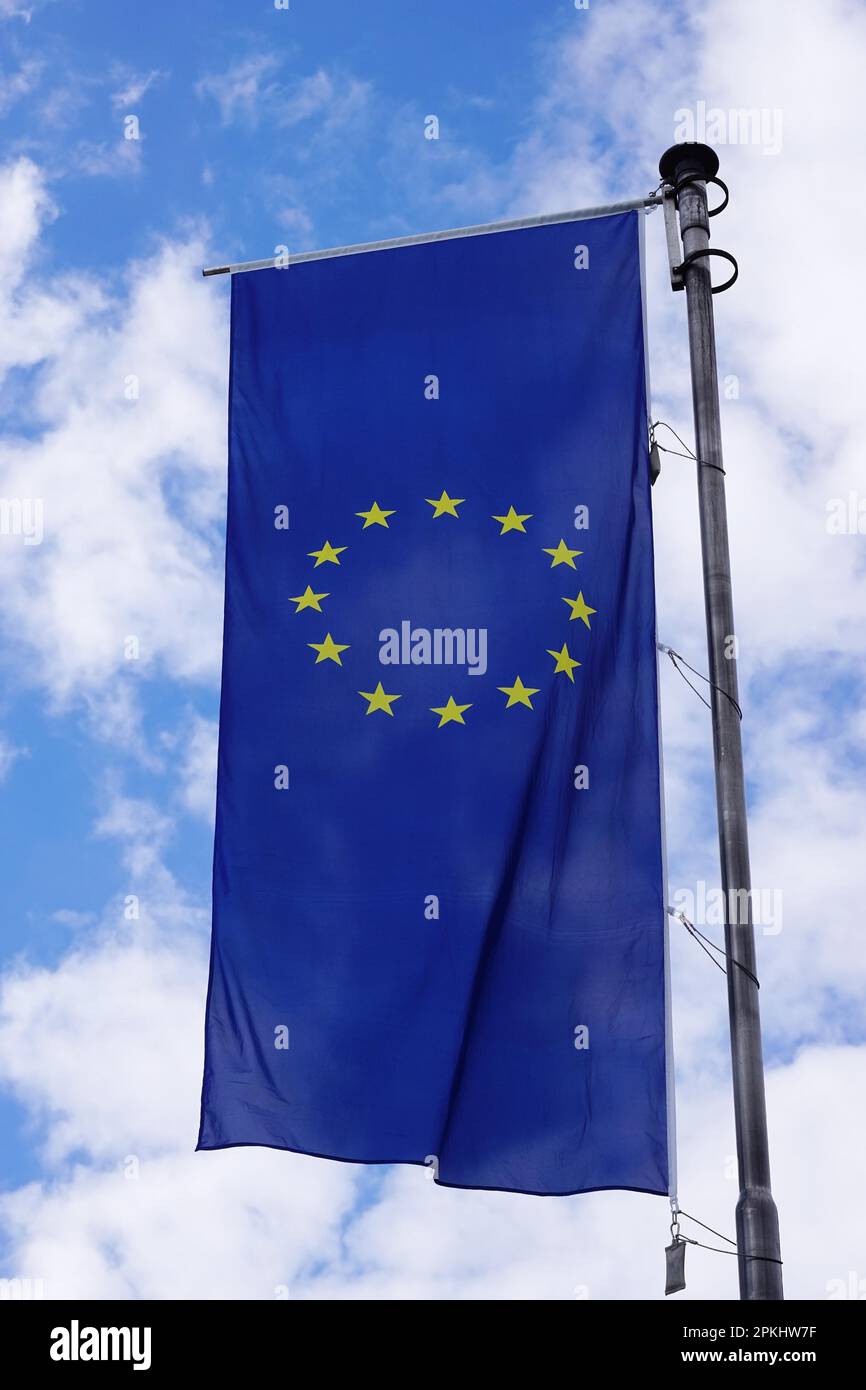 Flag of Europe is the emblem of the European Union EU Stock Photo - Alamy
