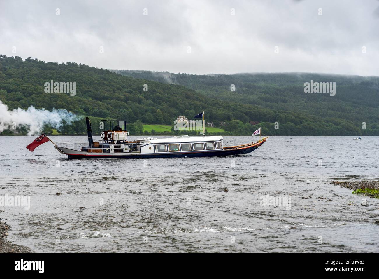 Steam Yacht Gondola on Coniston Water Stock Photo - Alamy