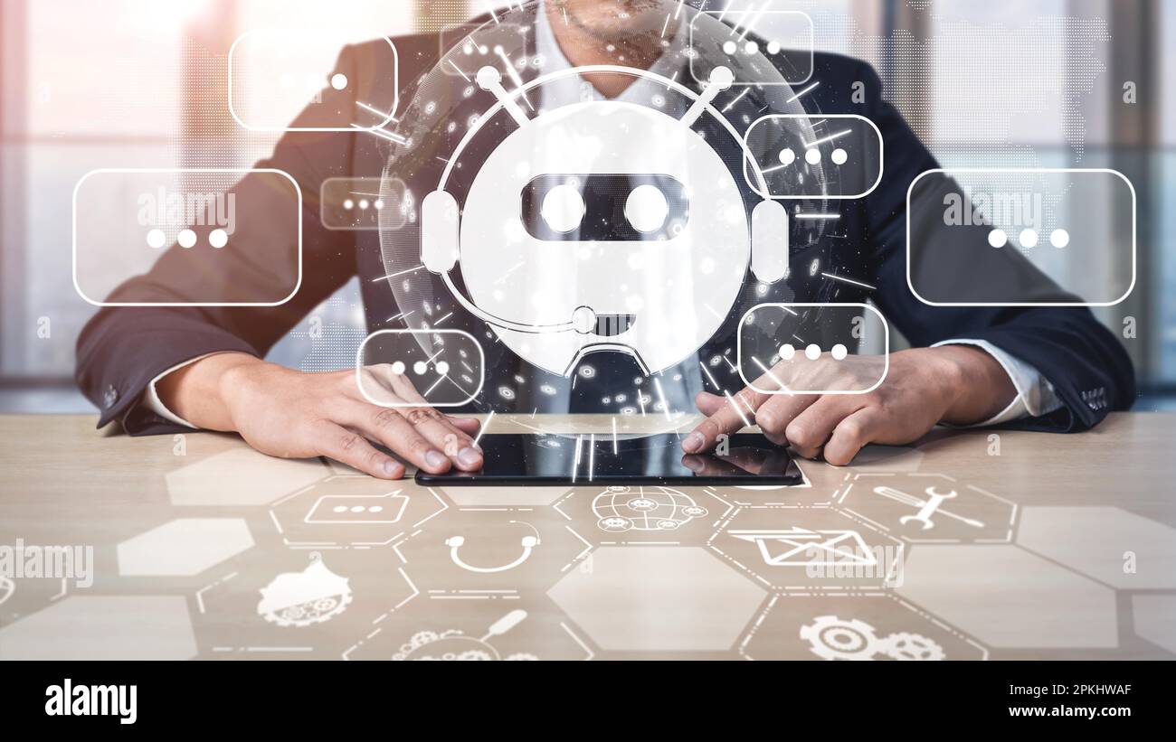 AI Chatbot, Artificial intelligence Technology Concept Stock Photo - Alamy