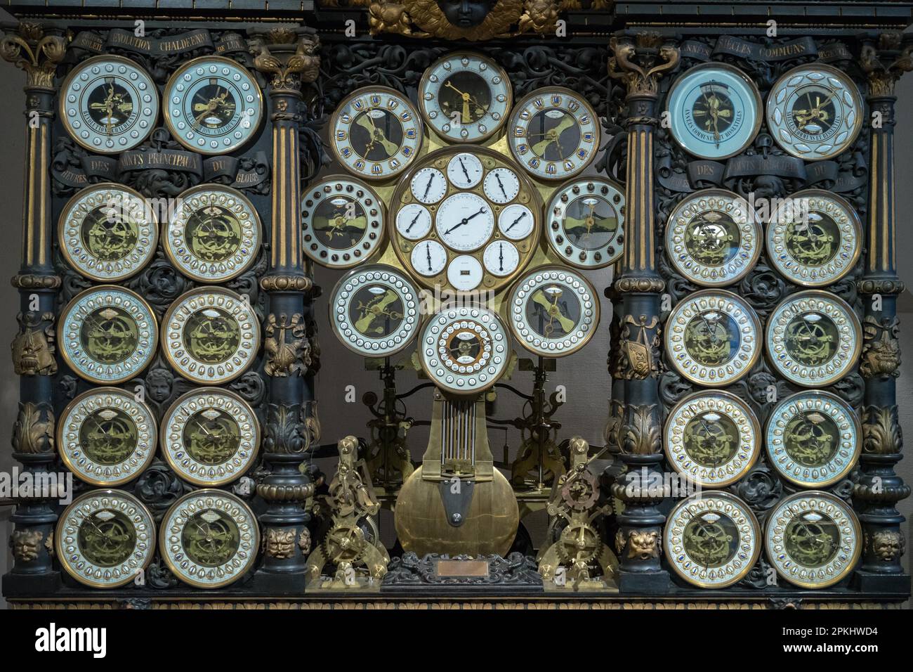 Astronomical Clock in Cathedral of St Jean in Besancon France Stock ...