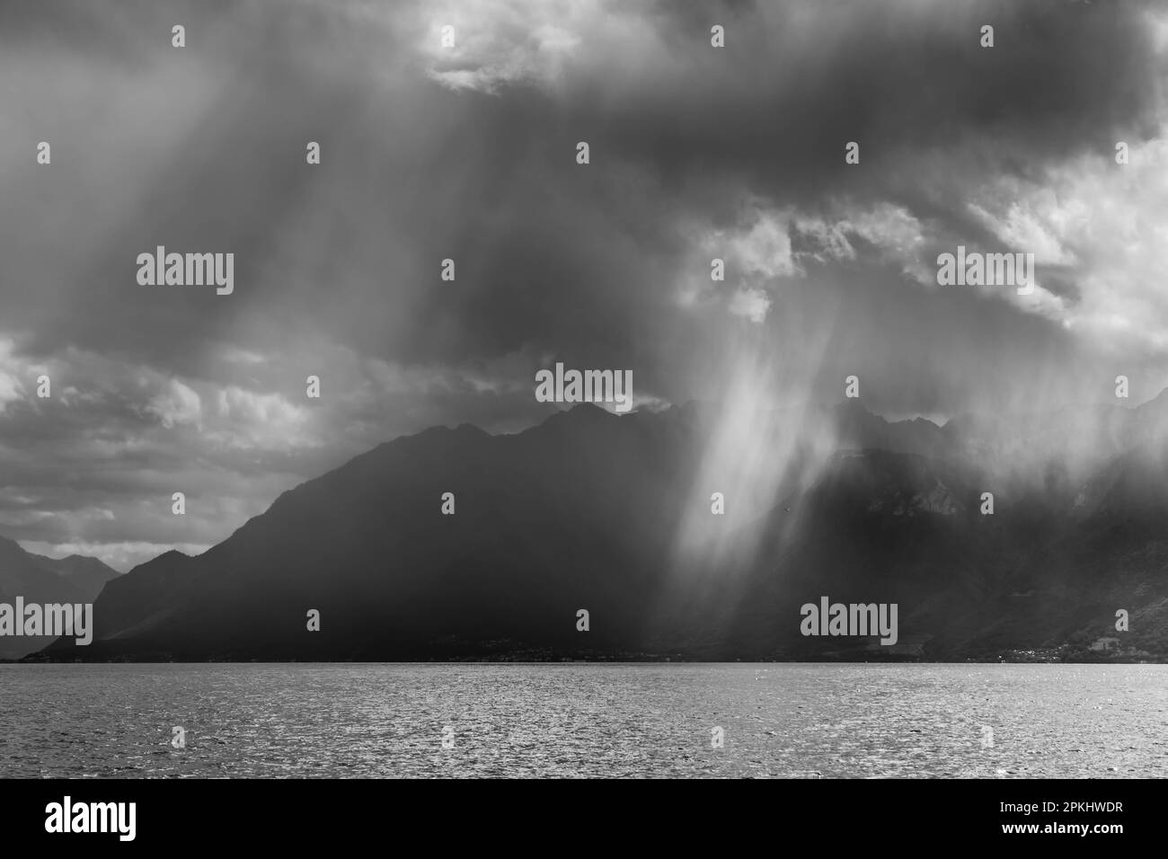 Storm Passing over Lake Geneva Stock Photo - Alamy