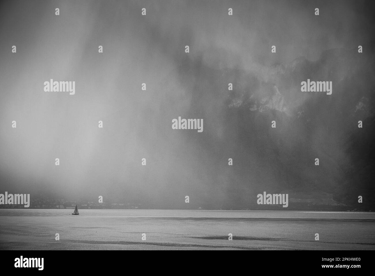 Storm Passing over Lake Geneva Stock Photo - Alamy