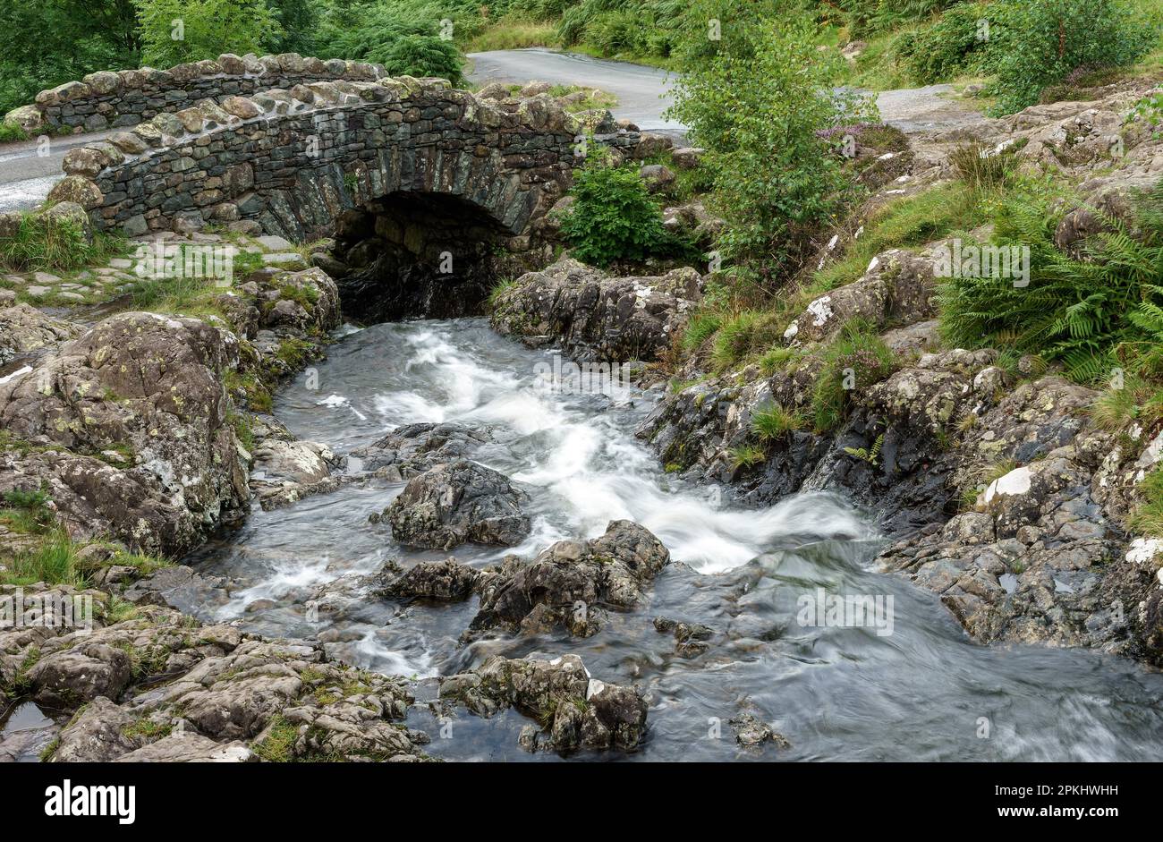 View of Ashness Bridge in the Lake District Stock Photo - Alamy
