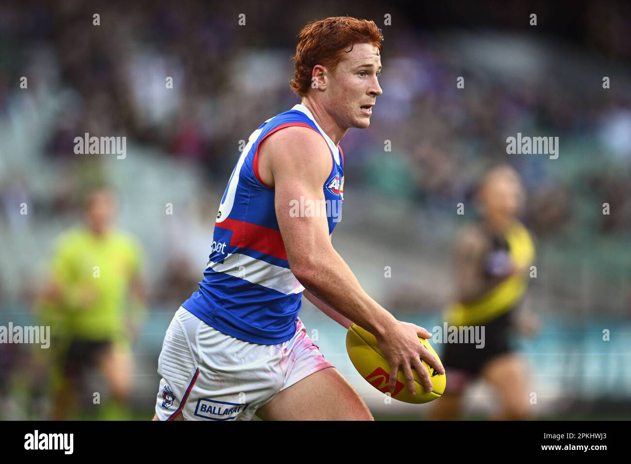 Ed Richards of Western Bulldogs during the AFL Round 4 match between ...