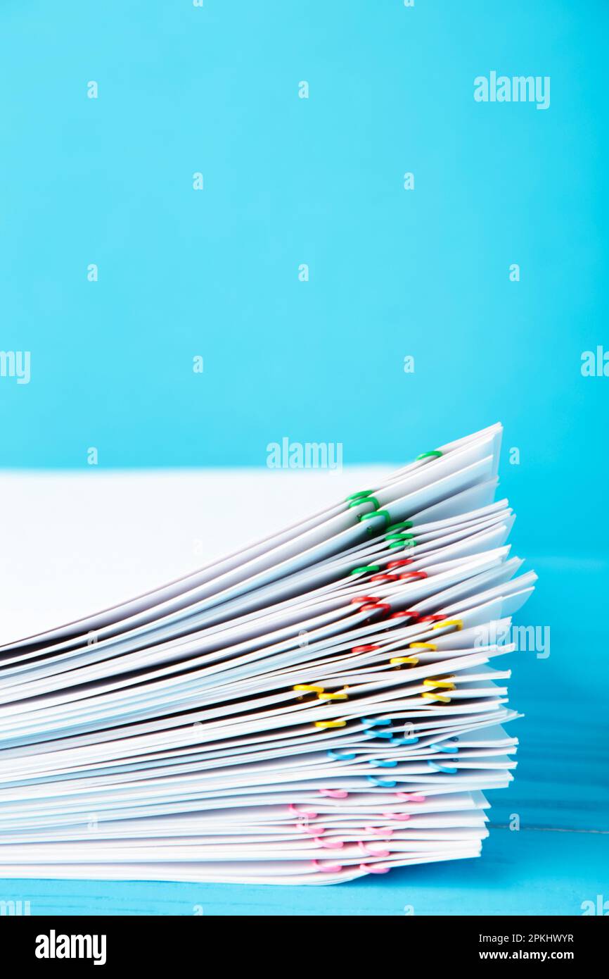 Stack paperwork overload on white hi-res stock photography and images ...