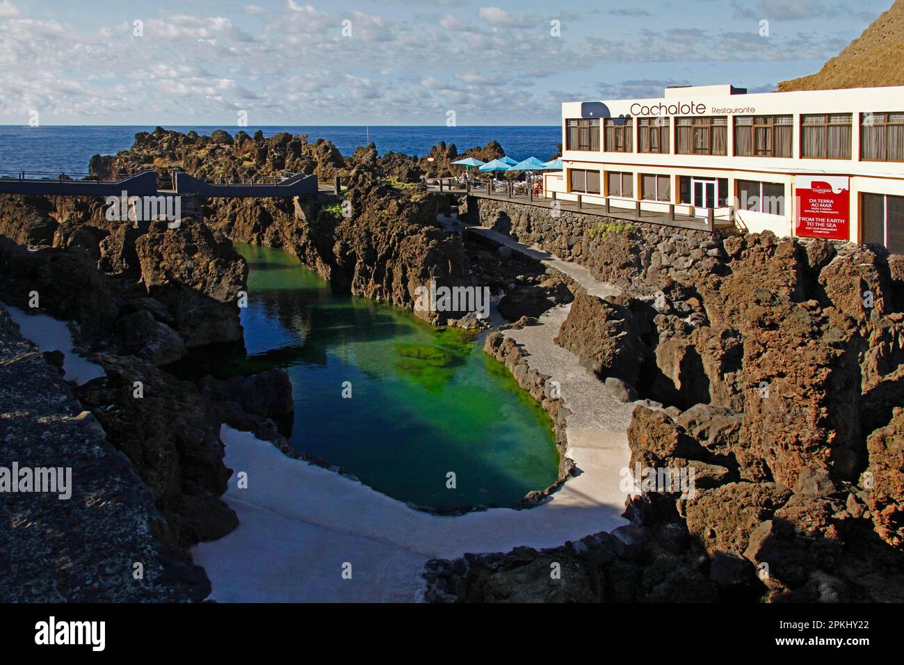 Seawater swimming pools, sea aquarium, rocky coast, Atlantic Ocean ...