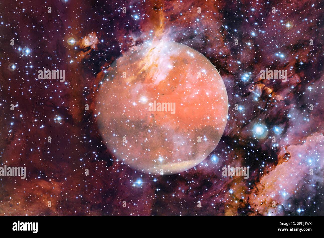 Planet Mars. Solar system. Cosmos art. Elements of this image furnished ...