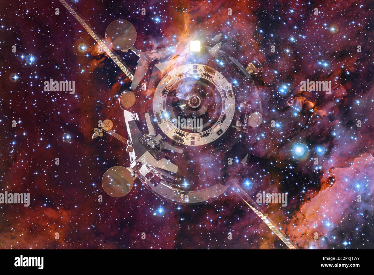 Spacecraft launch into space. Cosmos art. Elements of this image ...