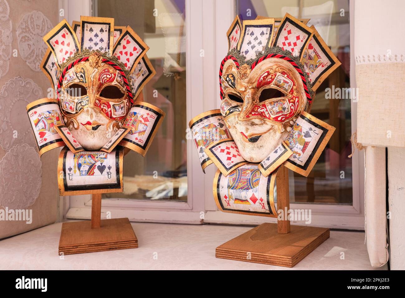 Venice carnival masks in elaborate traditional baroque style design ...