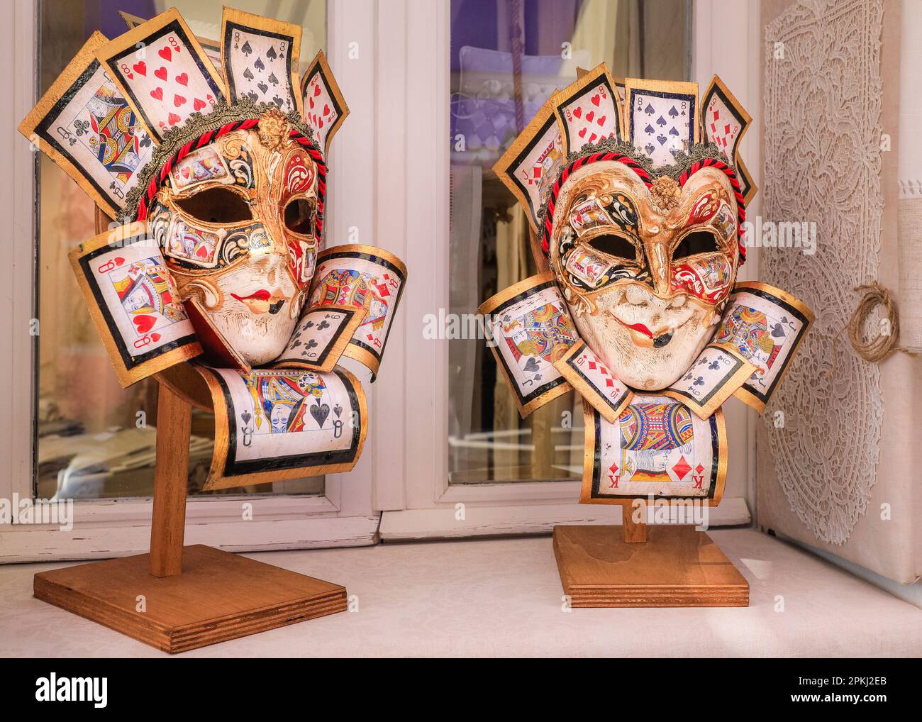 Venice carnival masks in elaborate traditional baroque style design ...