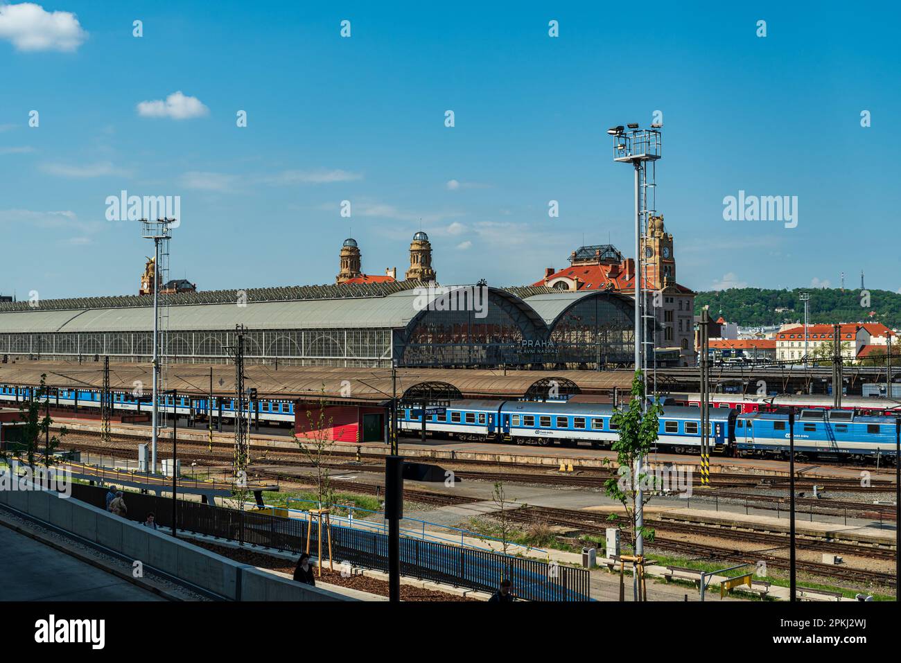 Praha hlavni nadrazi railway station in Prage city in Czech republic ...