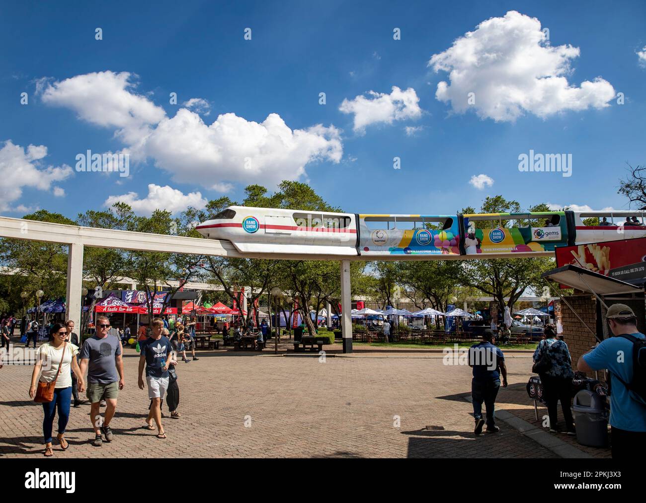 Johannesburg, South Africa. 7th Apr, 2023. Visitors take the train ride ...