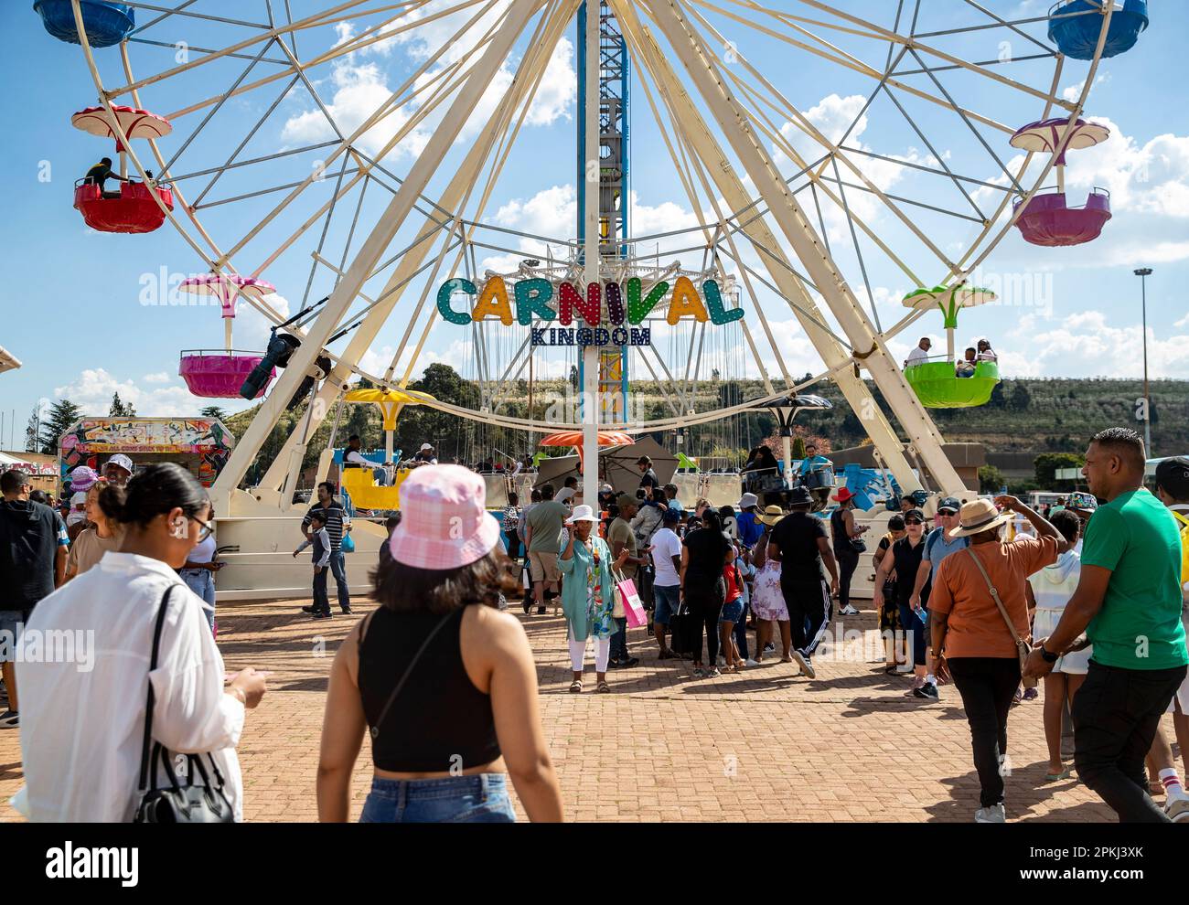 Johannesburg, South Africa. 7th Apr, 2023. Visitors take amusement ...