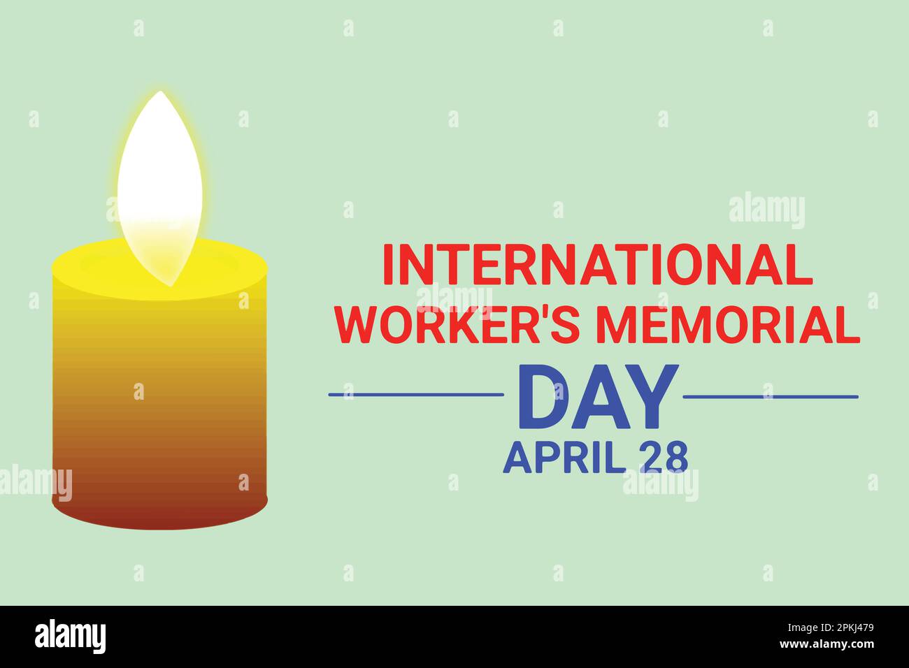 International Worker's Memorial day. April 28. Template for background, banner, card, poster ...