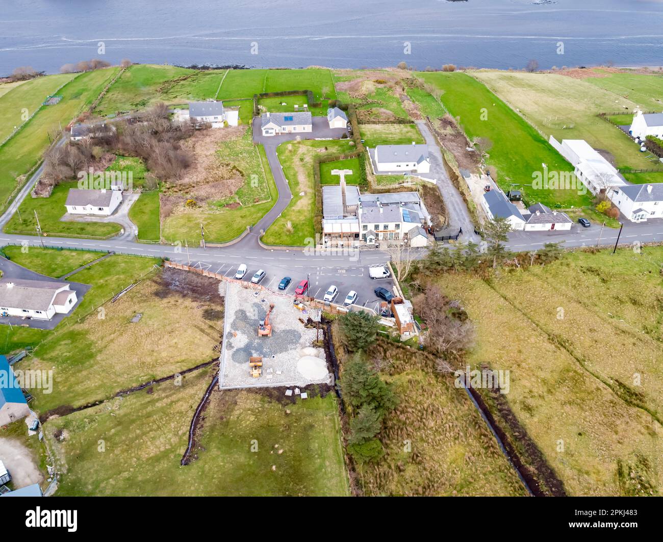 TEELIN, COUNTY DONEGAL, IRELAND - MARCH 29 2023 - The construction work ...