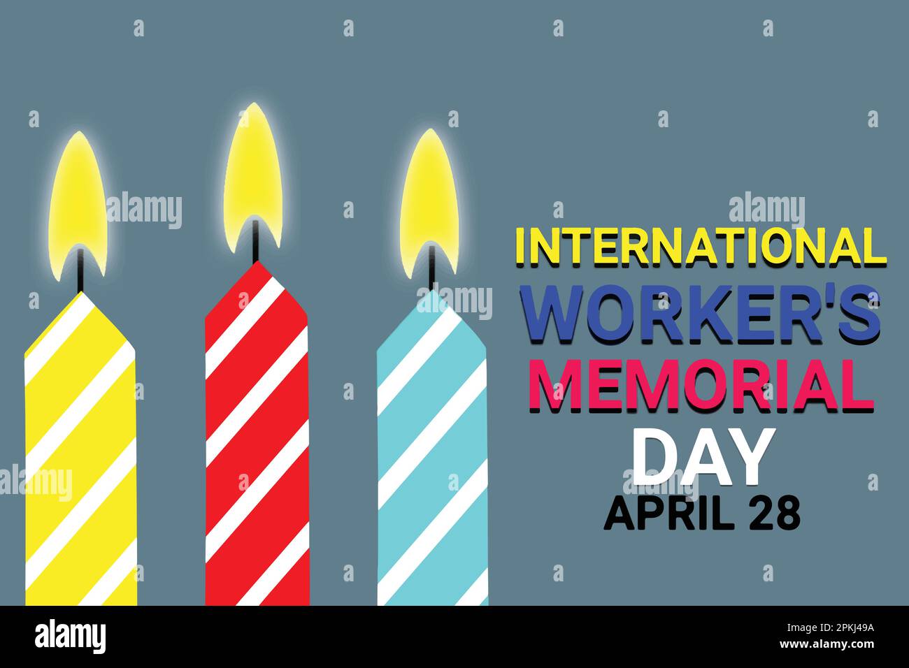 International Worker's Memorial day. April 28. Template for background ...