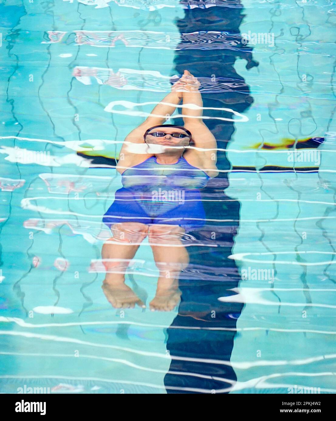Mendi Harris in the Women's W 50 Backstroke heats on day five of the ...