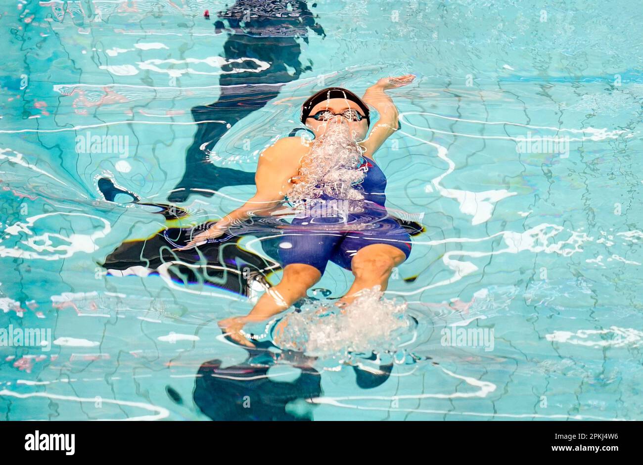 Mendi Harris in the Women's W 50 Backstroke heats on day five of the ...