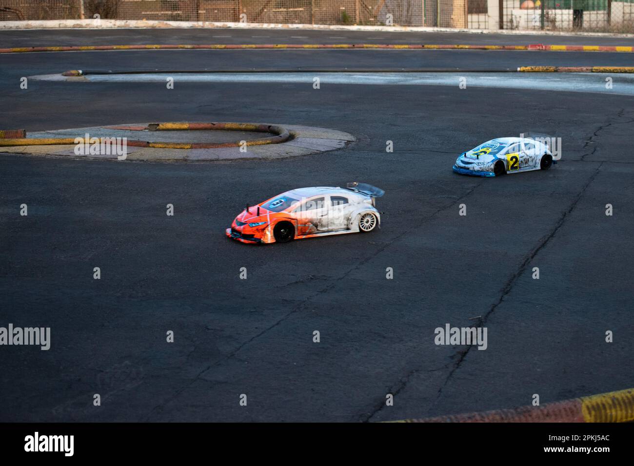 Drift RC radio controlled white orange blue onroad touring car race ...