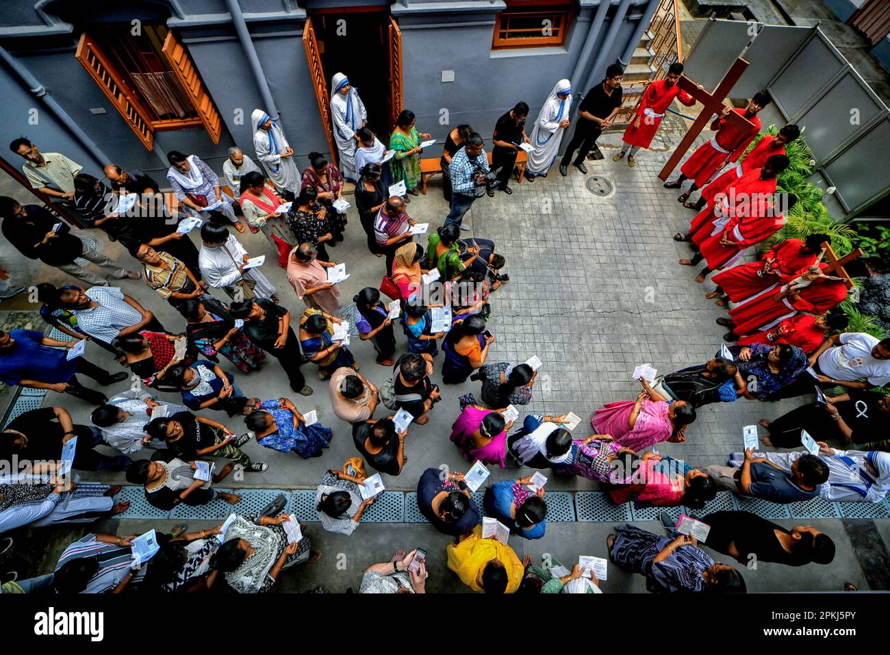 Kolkata, India. 07th Apr, 2023. A top view inside of Mother House where ...