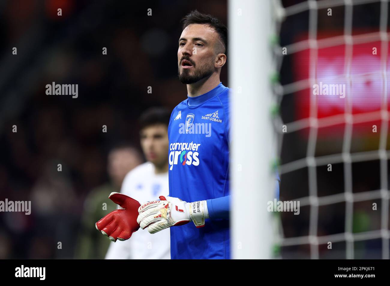 Milano, Italy. 07th Apr, 2023. Samuele Perisan of Empoli Fc looks on ...