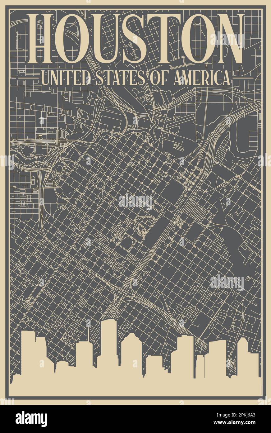 Downtown houston construction Stock Vector Images - Alamy