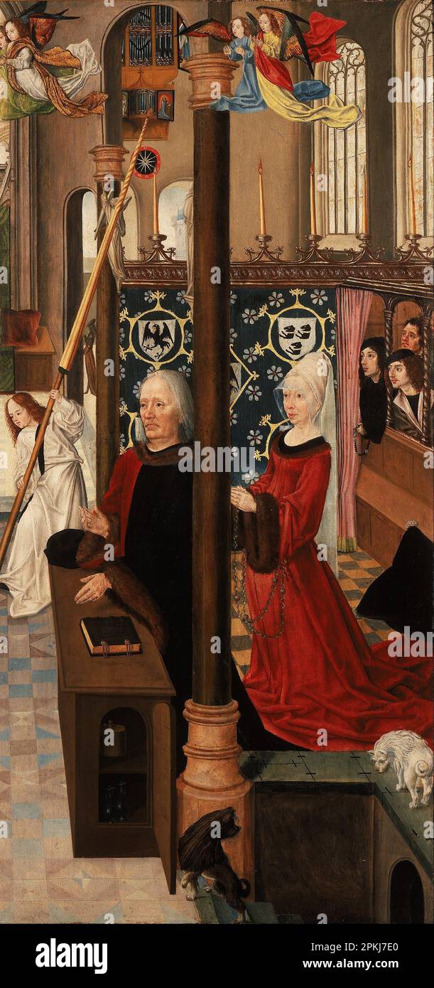 Triptych with Scenes from Christ's Passion circa 1500 by Master of the Aachen Altarpiece Stock ...