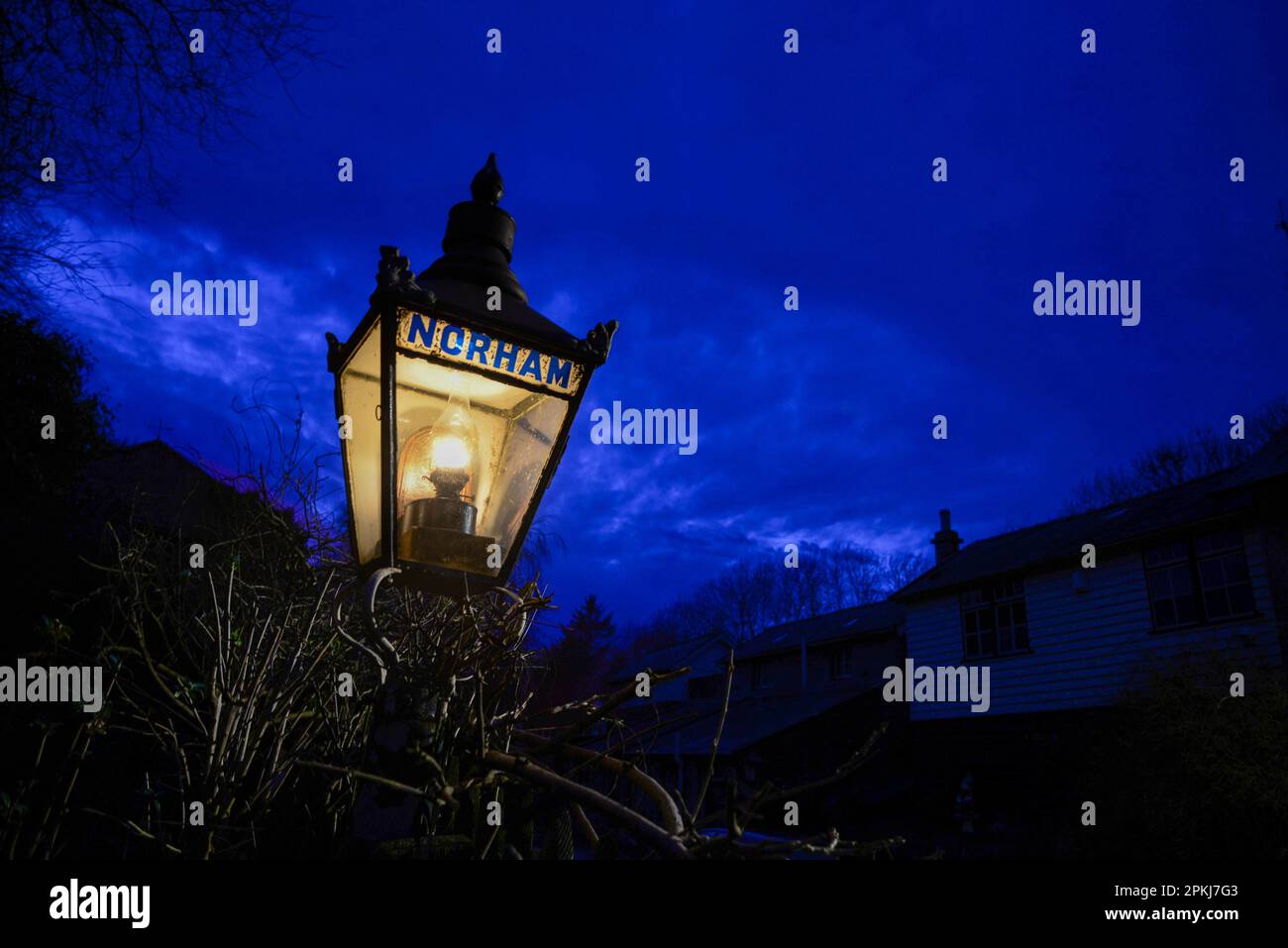 One of the orginal station lamps with its orginal North East Railways ...