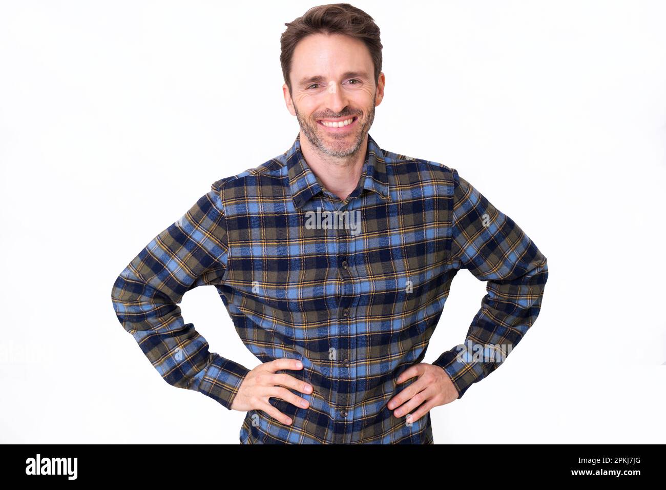 Adult hipster male model posing happy showing his smile Stock Photo - Alamy