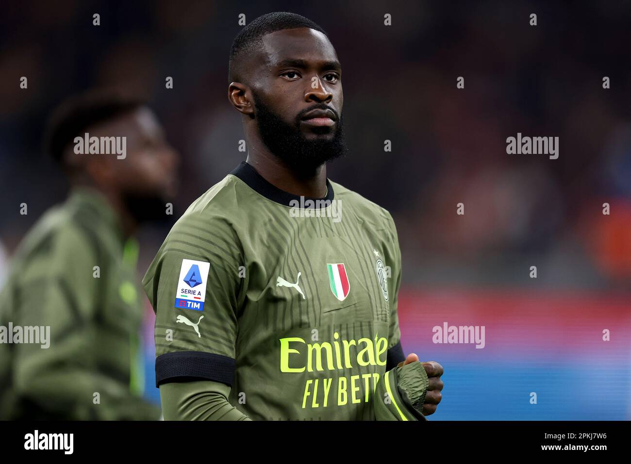 Milano, Italy. 07th Apr, 2023. Fikayo Tomori of Ac Milan looks on during the Serie A football ...