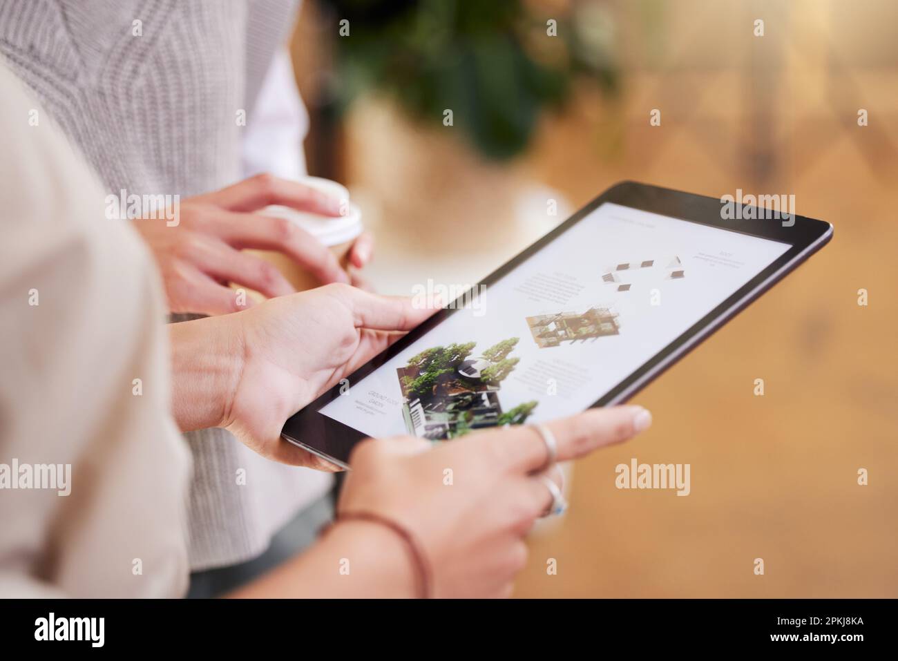 Tablet, architecture planning and screen in office for construction ...