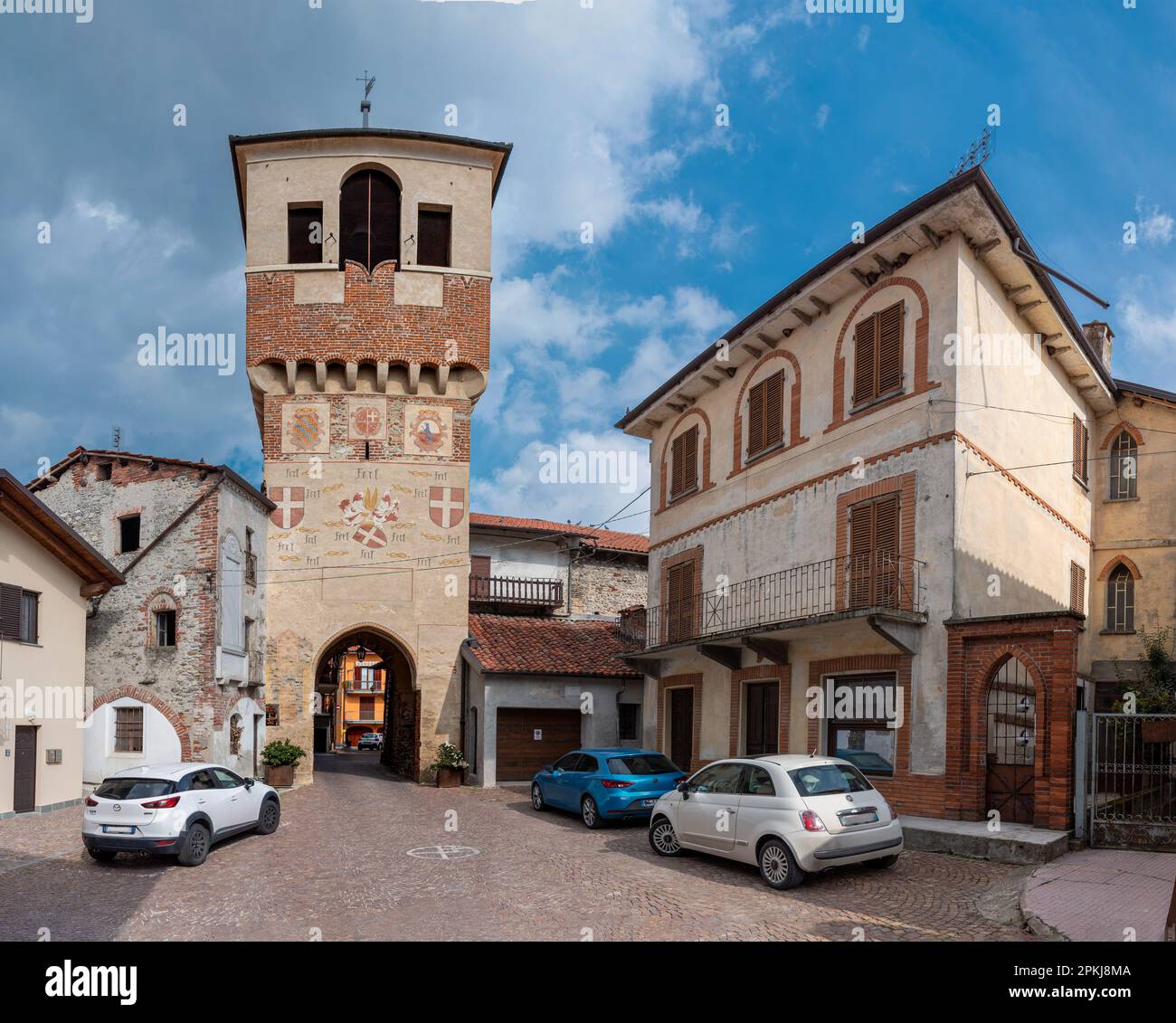 Margarita, Cuneo, Piedmont, Italy - April 07, 2023: Historic centre ...