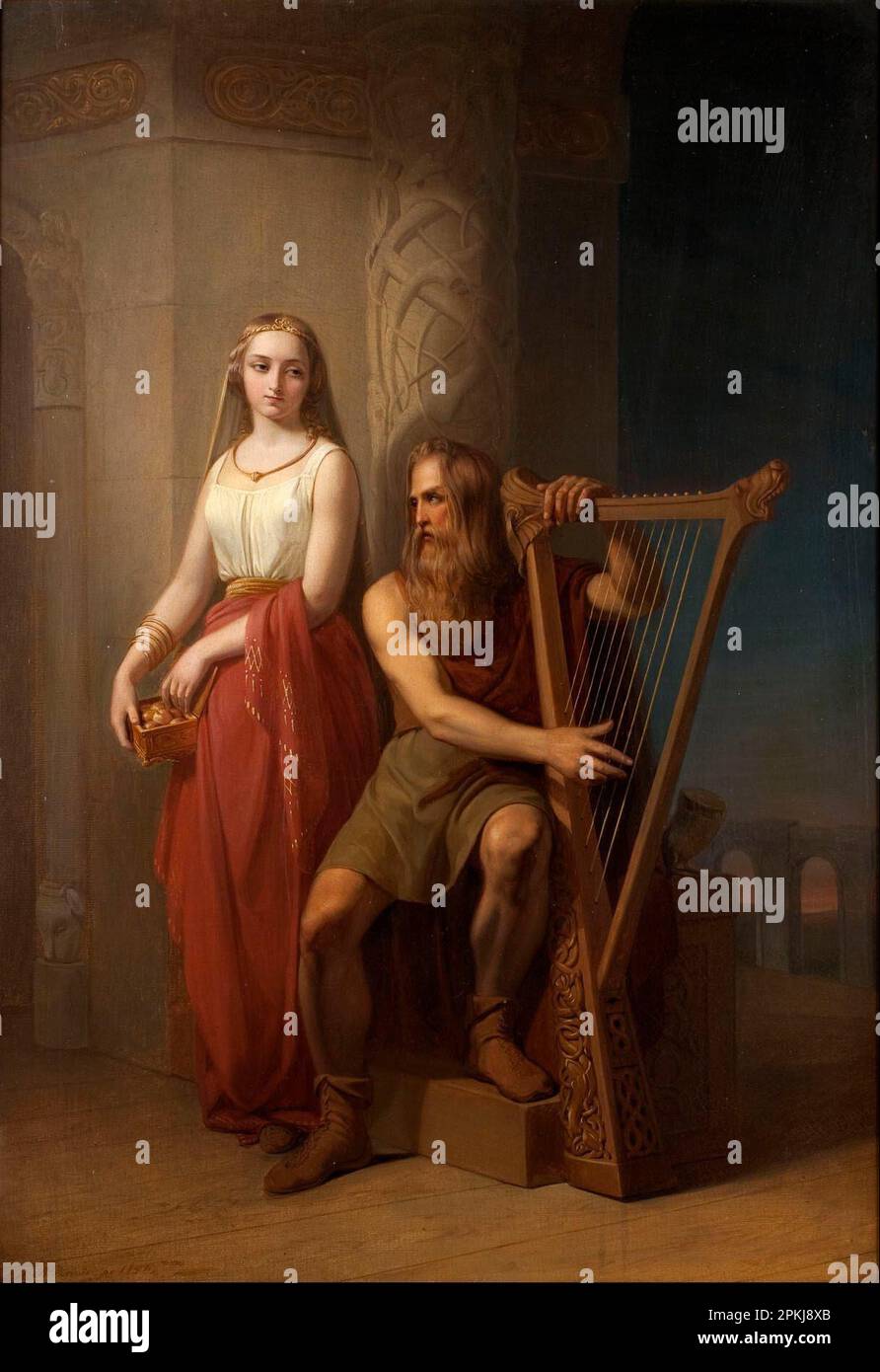 Idun and Brage 1846 by Nils Jakob Blommer Stock Photo - Alamy