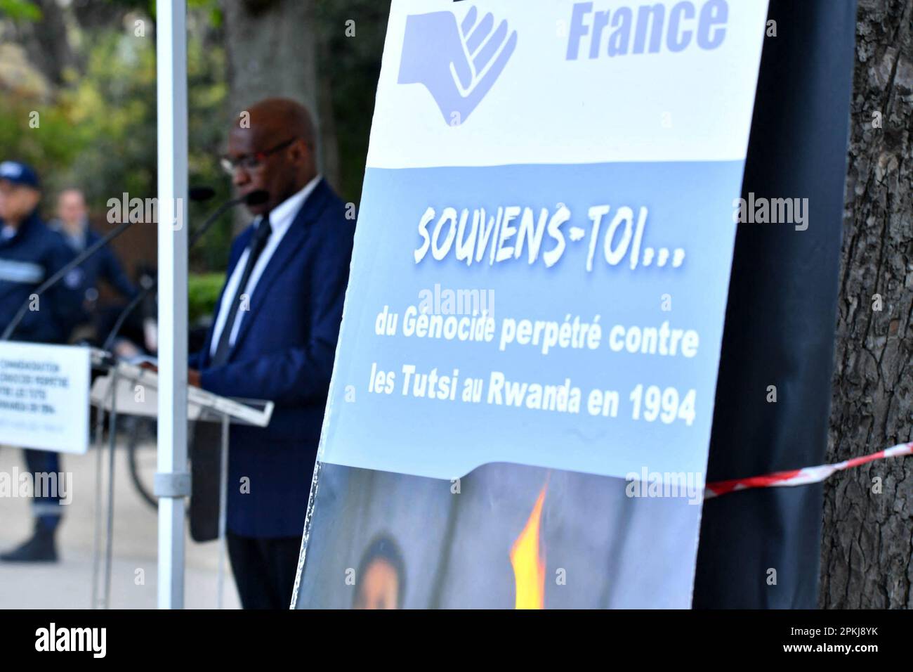 Paris, France. 08th Apr, 2023. Marcel Kabanda historian and president ...