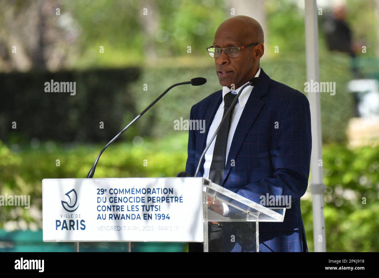 Paris, France. 08th Apr, 2023. Marcel Kabanda historian and president ...