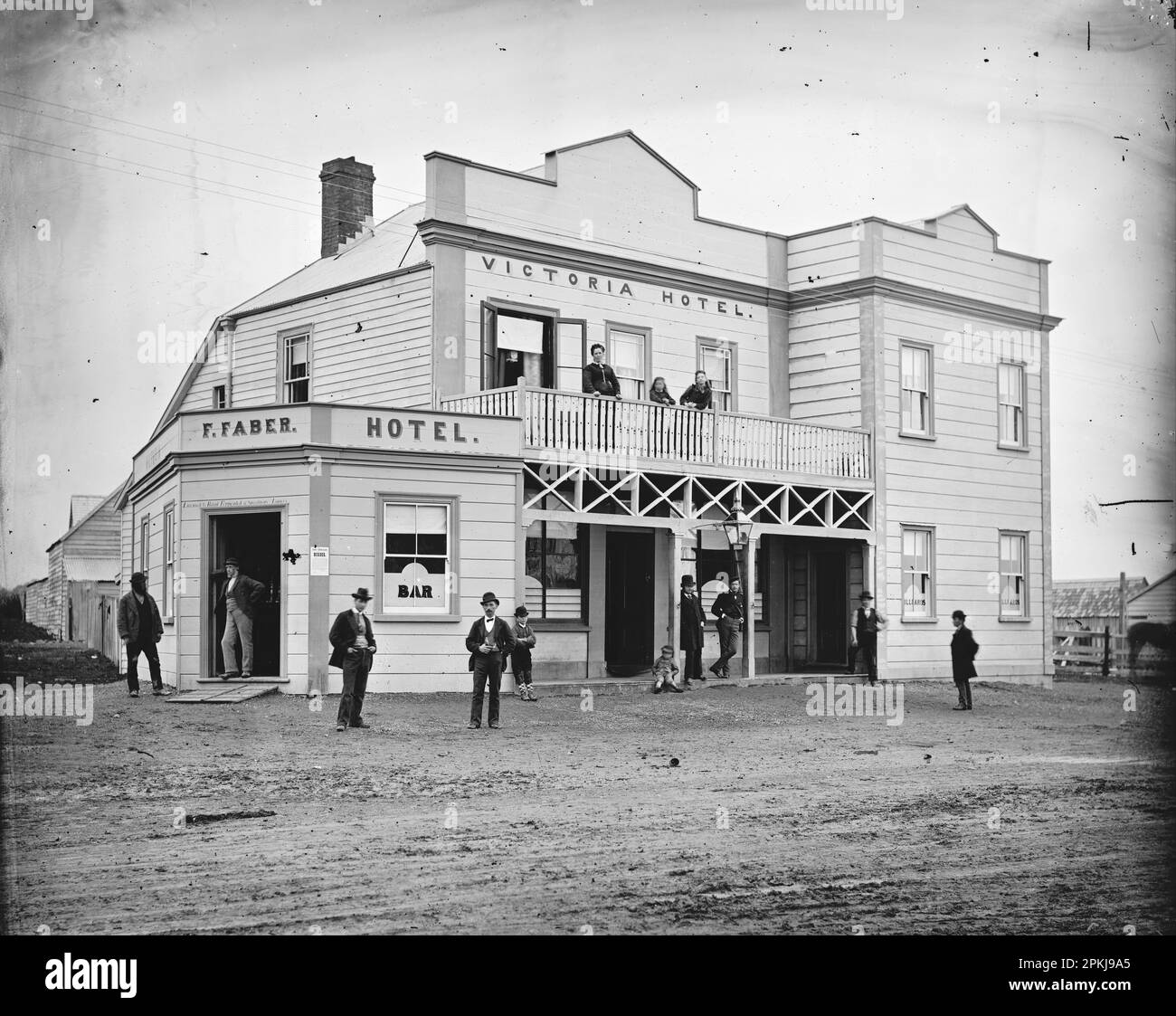 Victoria Hotel circa 1875 by James Bragge Stock Photo - Alamy