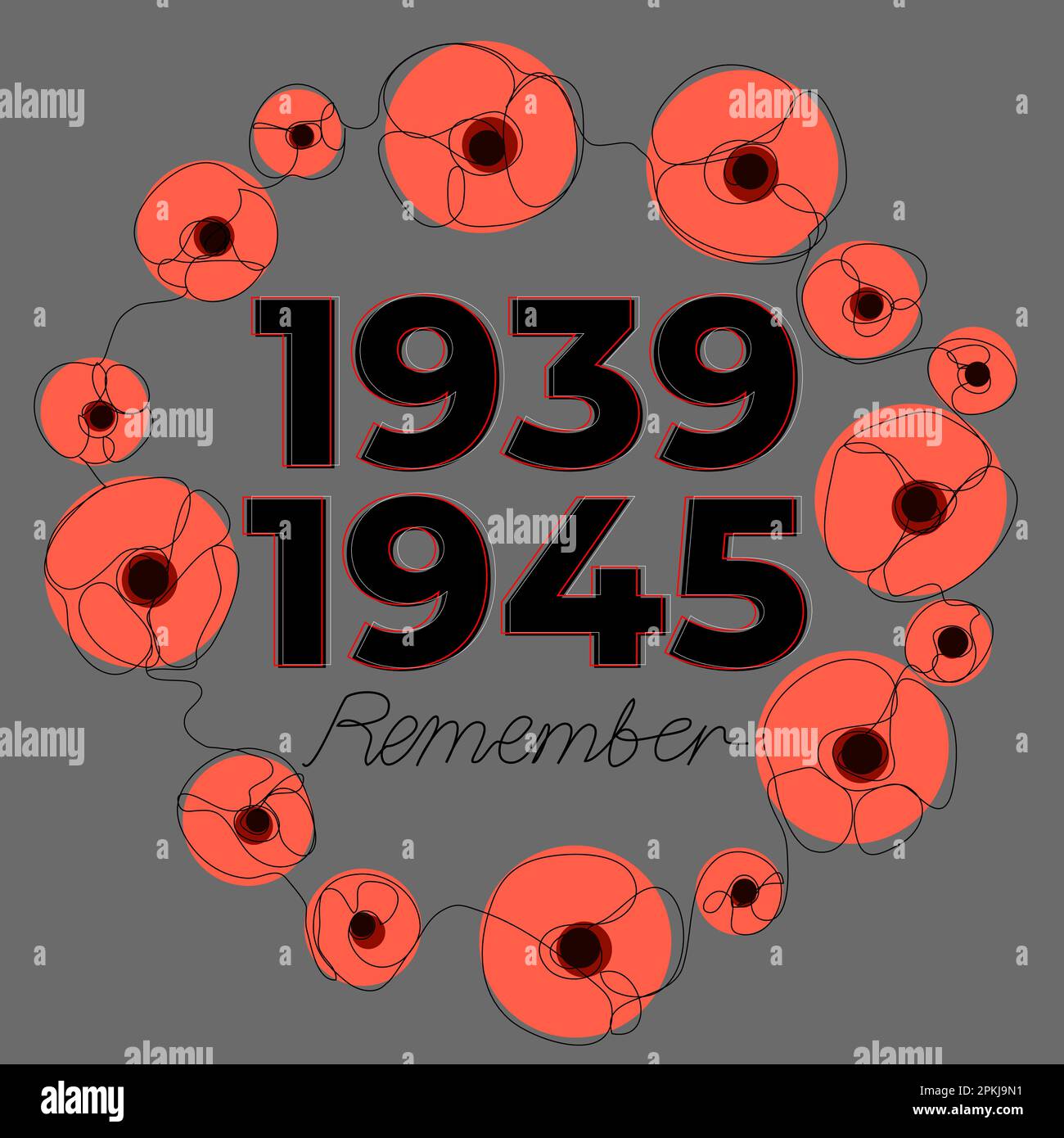 War veteran poppy wreath Stock Vector Images - Alamy