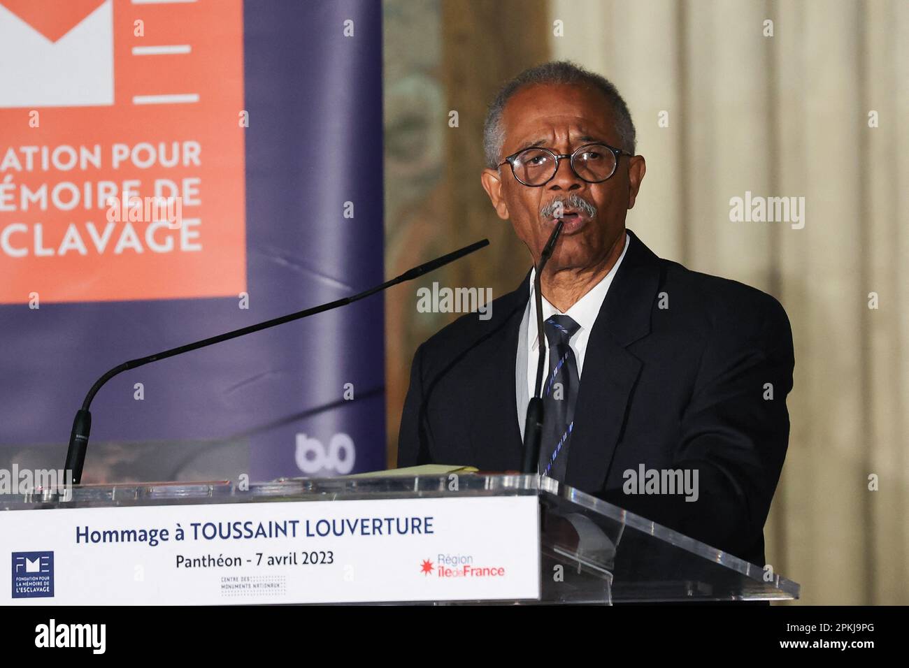 Paris, France. 07th Apr, 2023. Pierre Buteau President of the Haitian ...