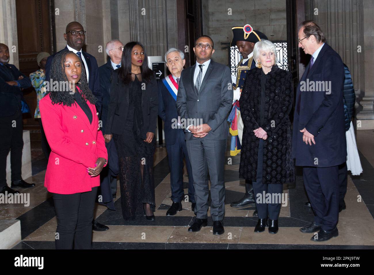 Paris, France. 07th Apr, 2023. Jean Josue Pierre Dahomey, Anne-Louise ...