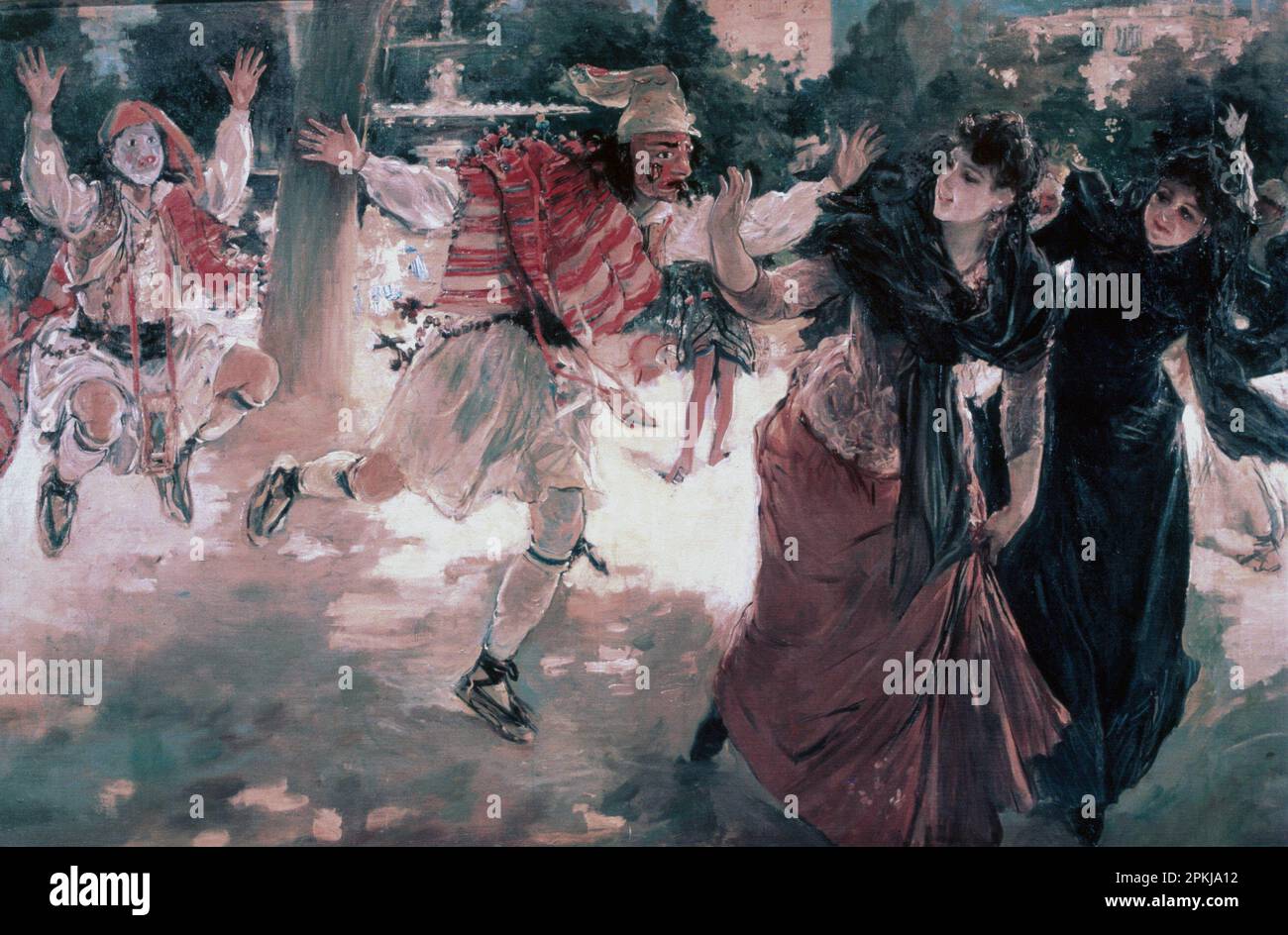 PINAZO , IGNACIO. PINTOR ESPAÑOL . VALENCIA 1849 - 1916. " SALIDA ...