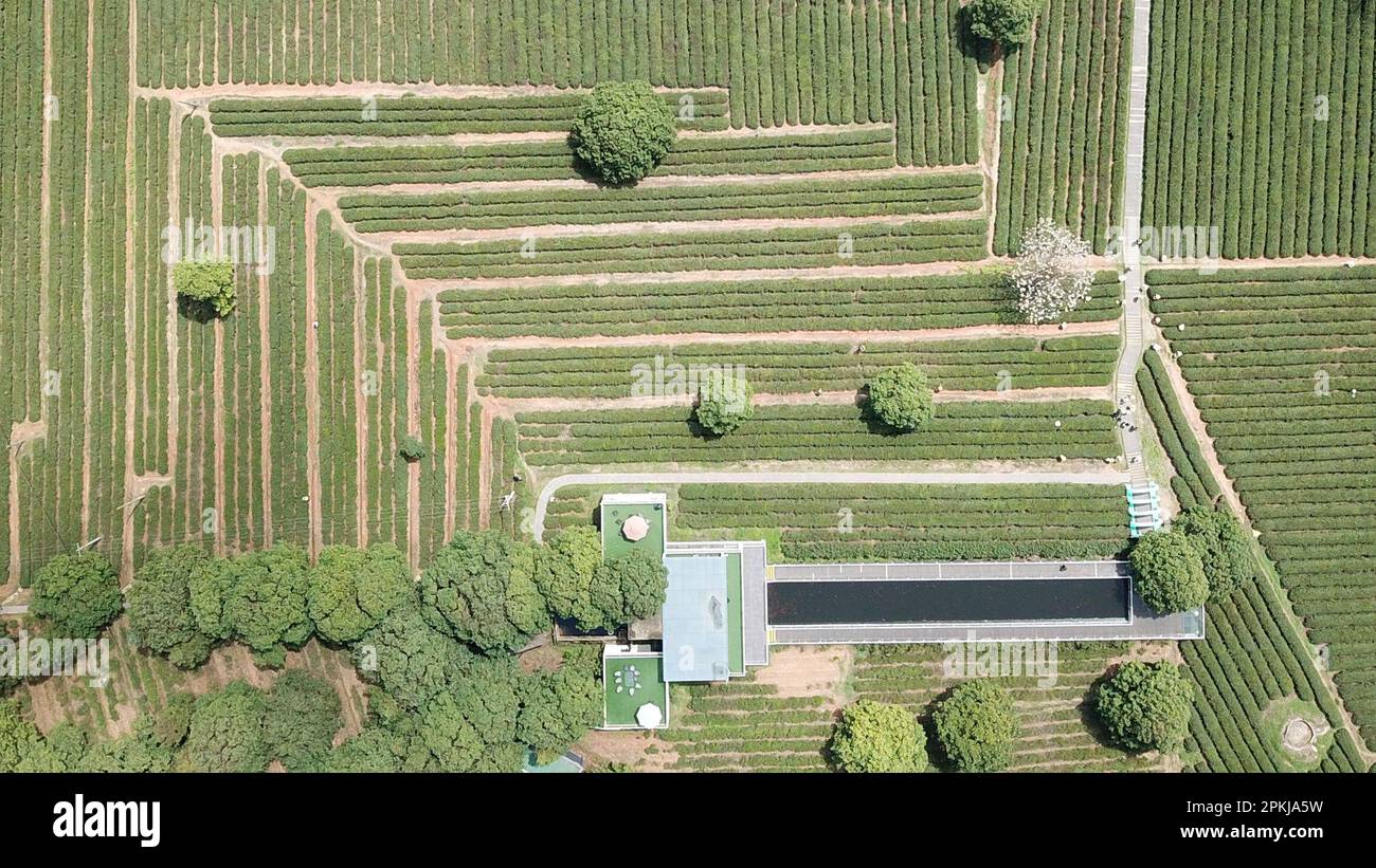 Changsha. 7th Apr, 2023. This aerial photo taken on April 7, 2023 shows ...