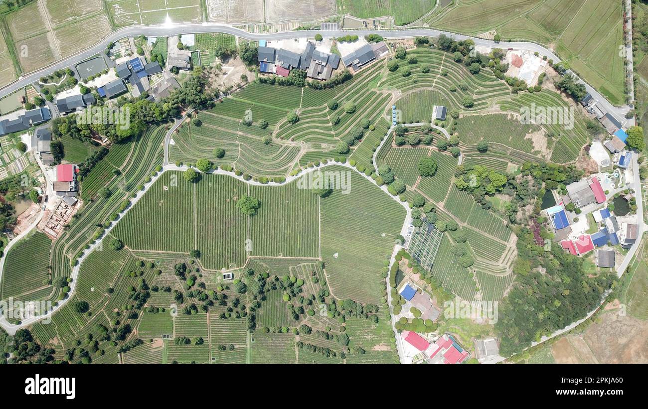 Changsha. 7th Apr, 2023. This aerial photo taken on April 7, 2023 shows ...