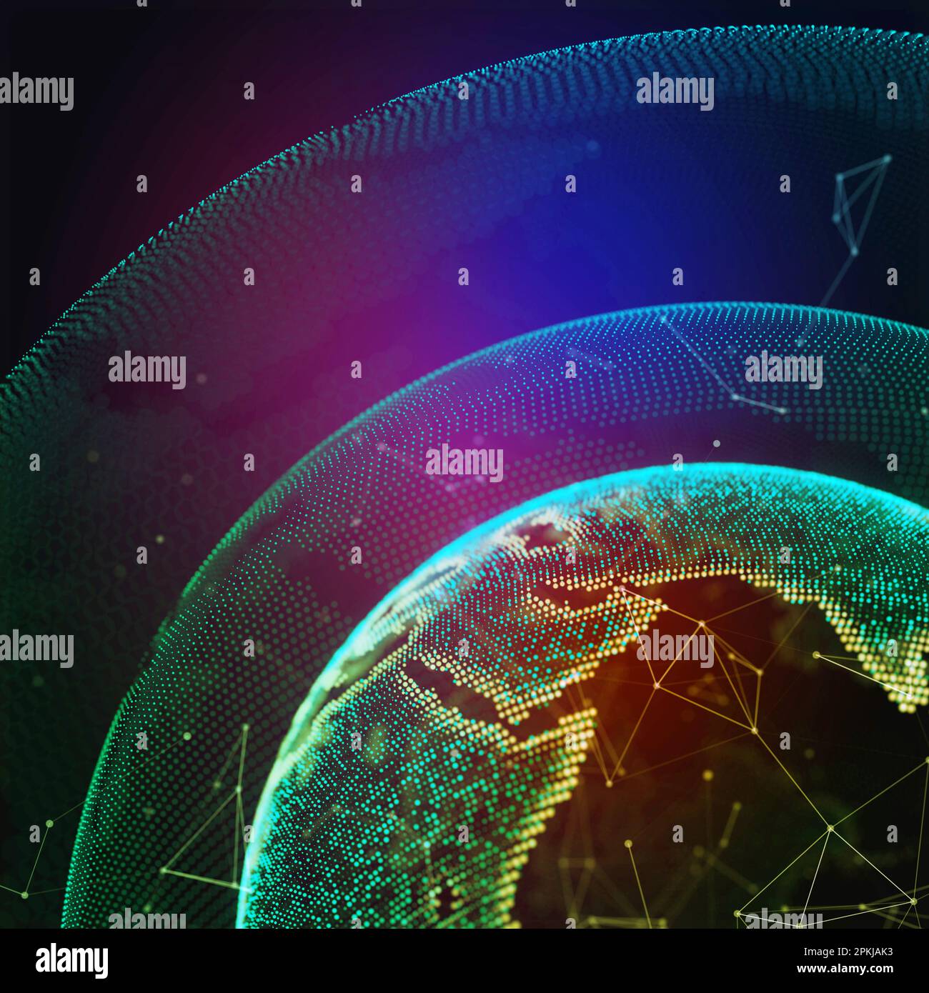 Colorfull earth planet. Planet map. Global social network. Future ...