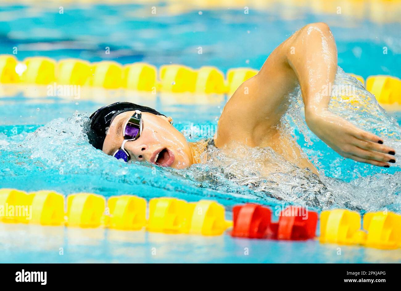 Freya Colbert in the Women's Open 400m Freestyle on day five of the ...