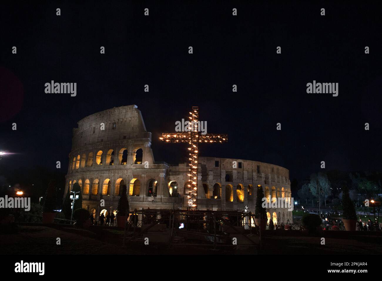 Rome, Italy, 7 April 2023. Celebration of the Way of the Cross on Good ...