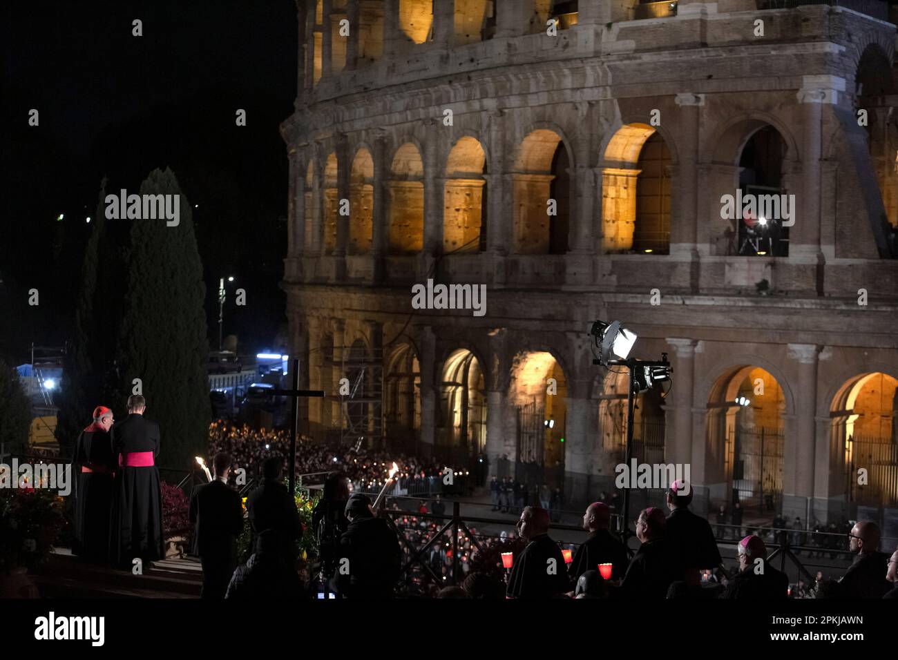 Rome, Italy, 7 April 2023. Italian Cardinal, Vicar General of Rome ...