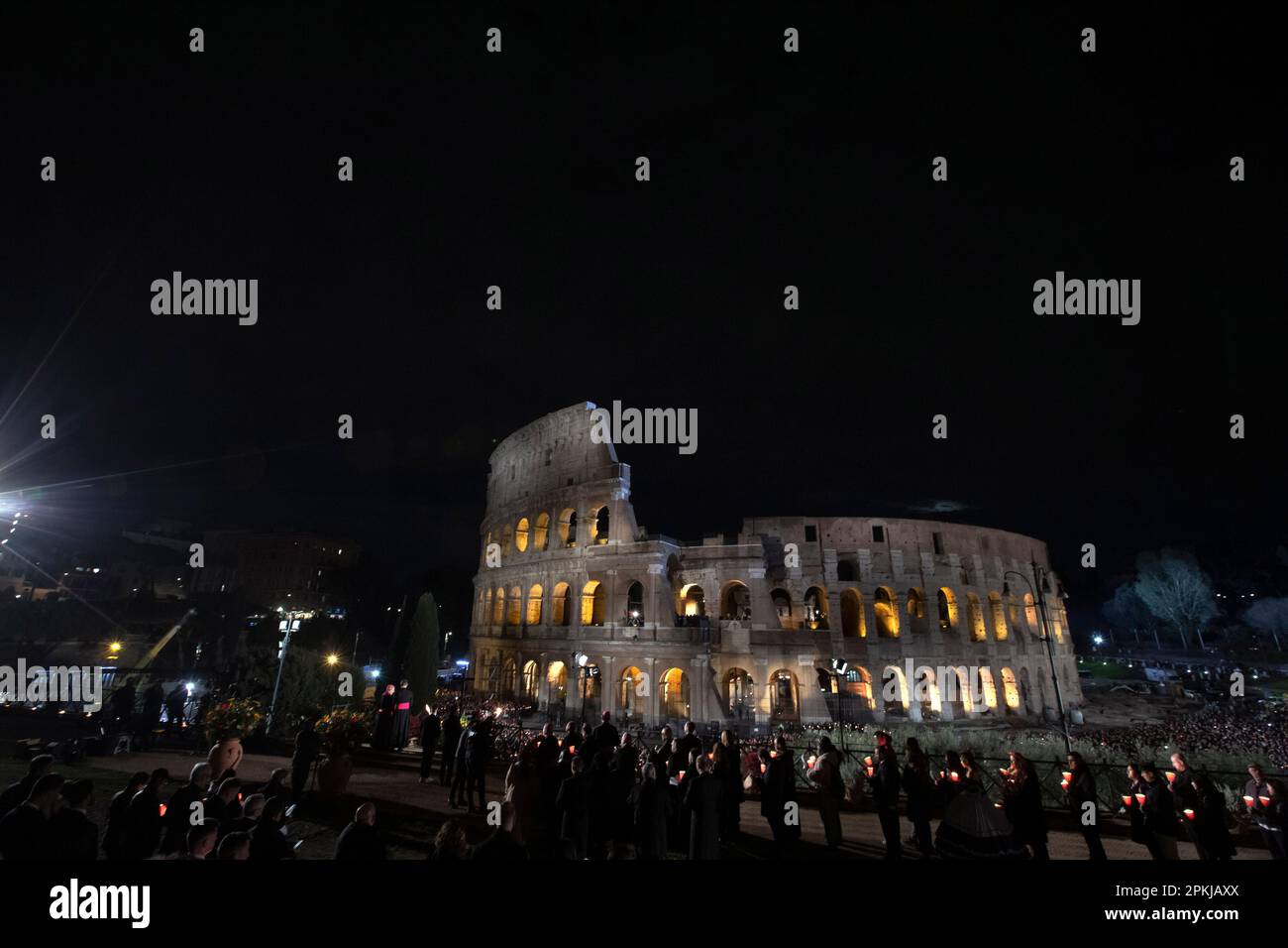 Via crucis in colosseum 2023 hi-res stock photography and images - Alamy