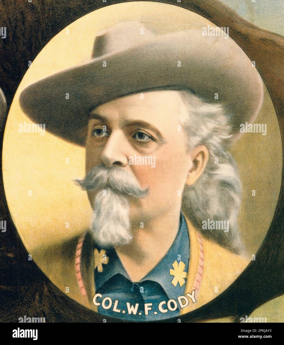 "Buffalo Bill" Cody 1900 by Courier Lithography Company Stock Photo - Alamy